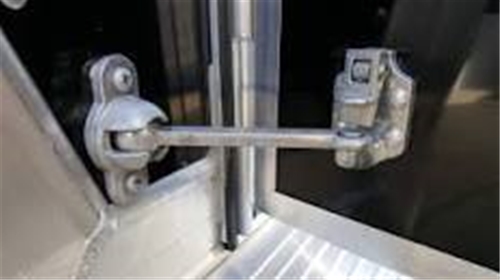 DOOR HOLD-BACK, 10" BALL TYPE HOOK AND KEEPER, ALUMINUM